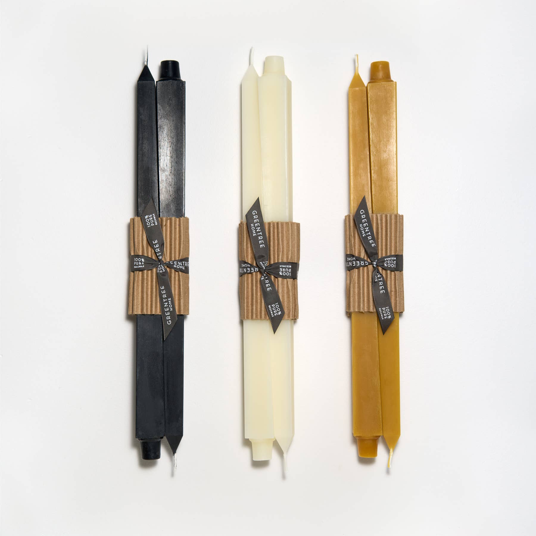 16" Square Taper Candles, Bamboo Color, Set of 2 | Home & Earth Shop